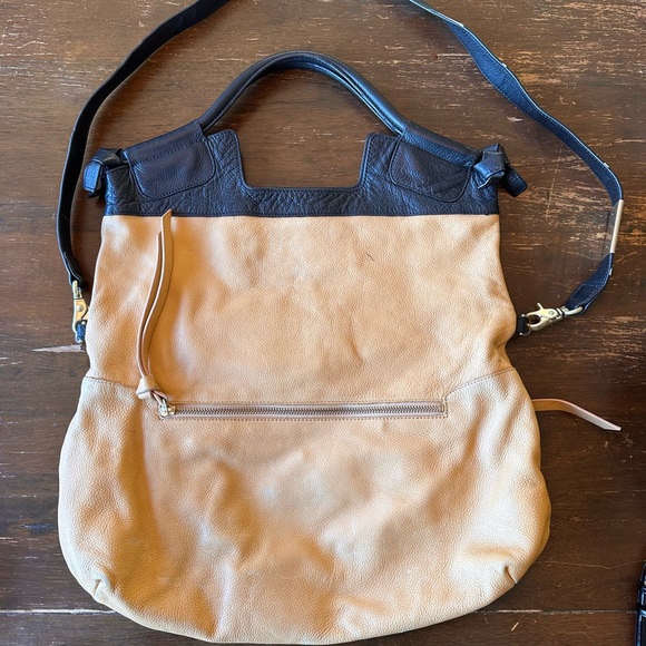Foley + Corinna | Bags | Foley Corinna Hand Bag Tan Leather With Dark ...